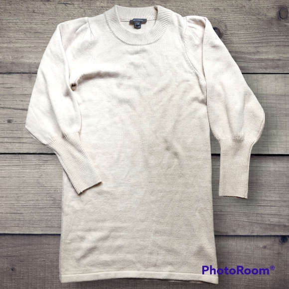 French Connection | Dresses | French Connection Sweater Dress Cream Sz ...